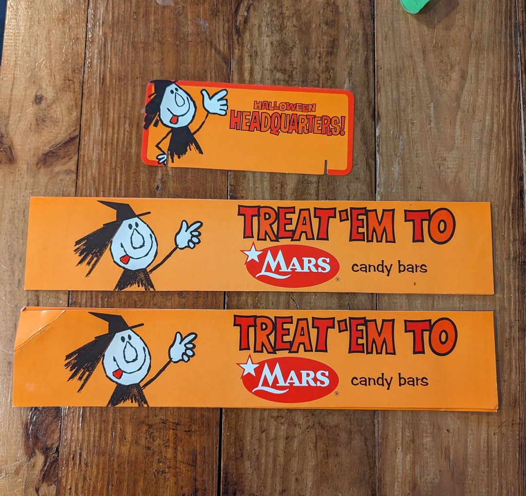 1960s Mars Candy Bars Candies Treats Price Card Display Original ...