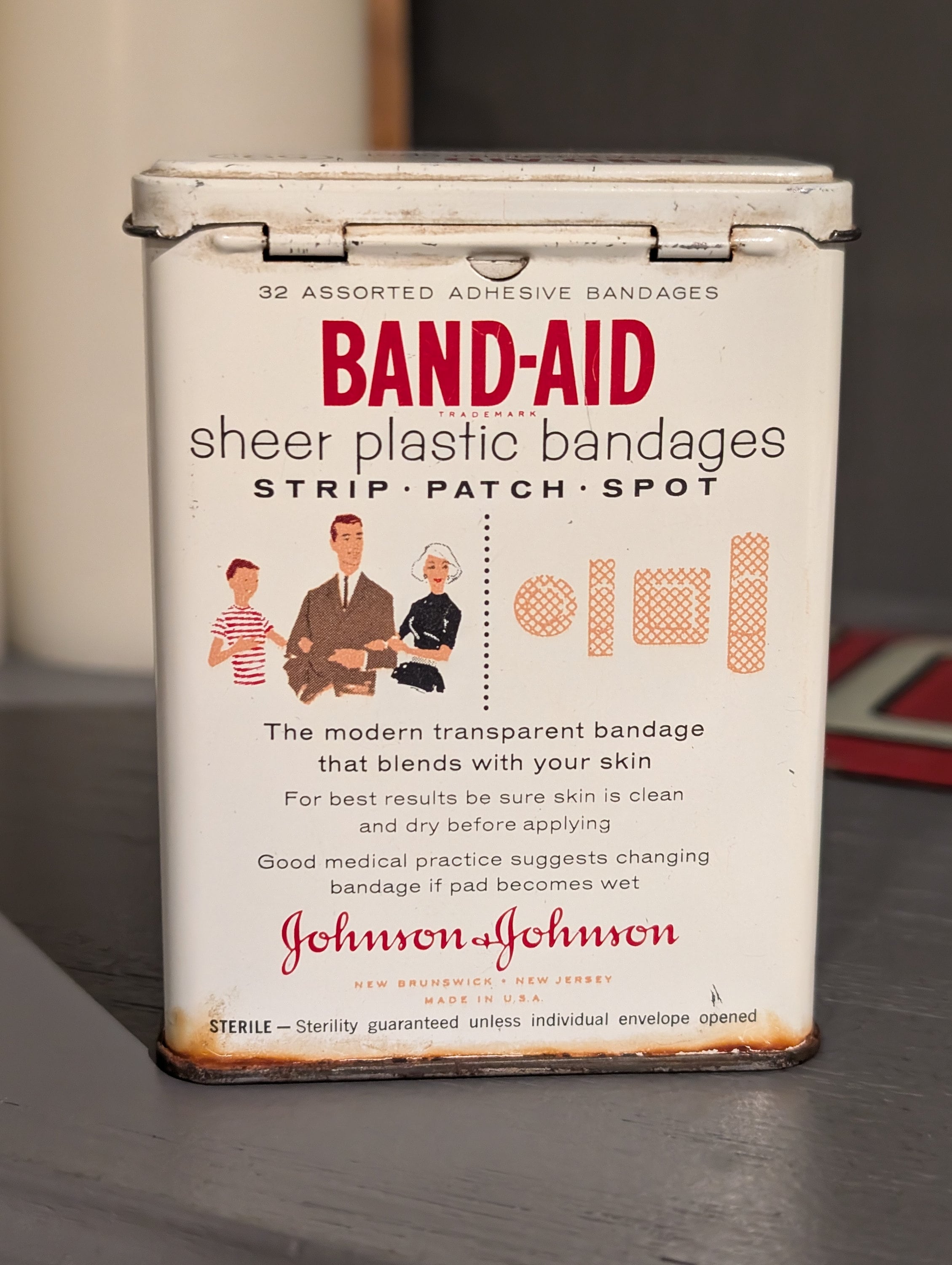 Original Vintage 1960's Band-aid Sheer Tin - Empty - Johnson & Johnson ...