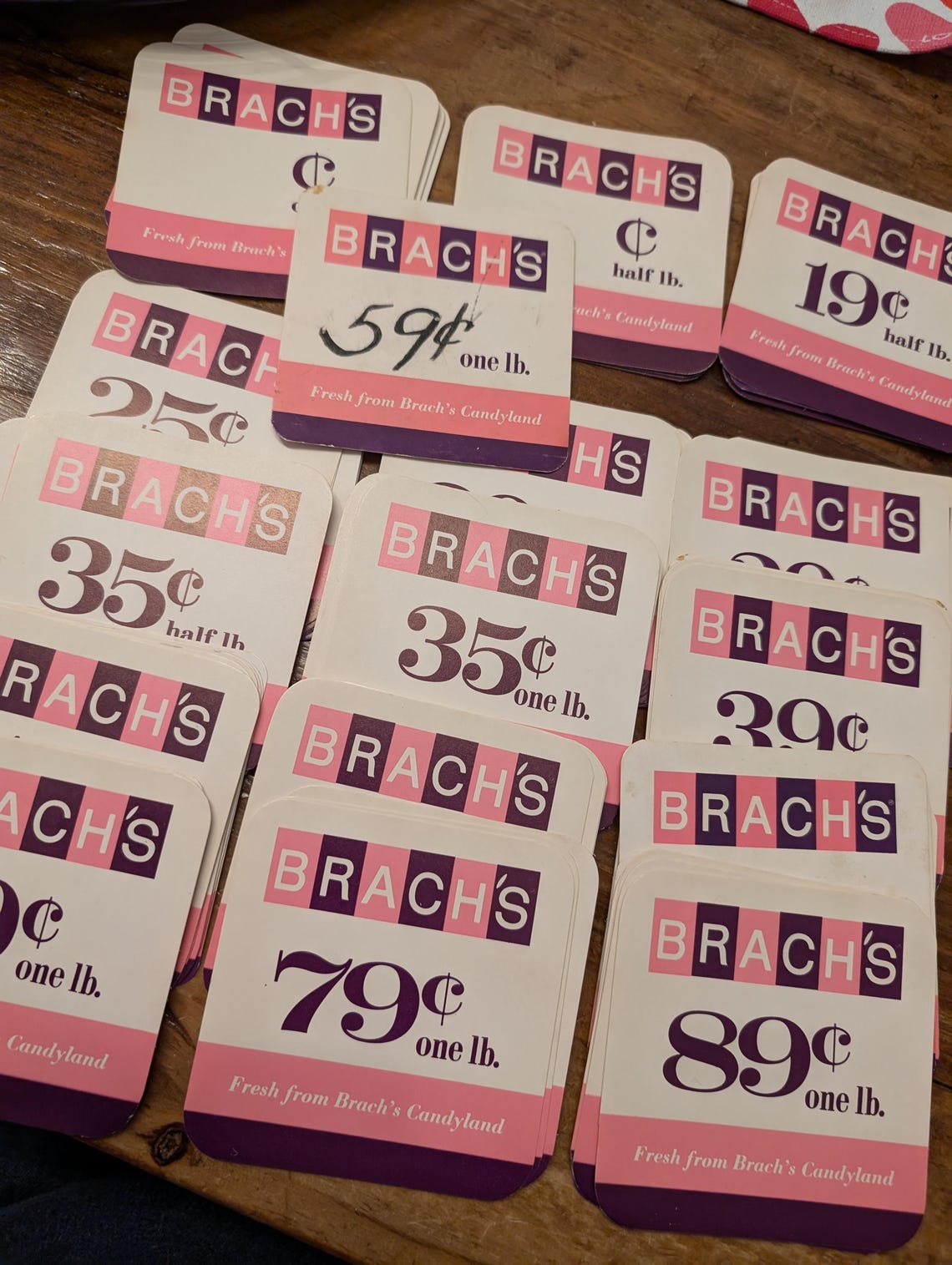 1970s Brach's Candyland Candy Candies Price Signs Price Tags Original ...