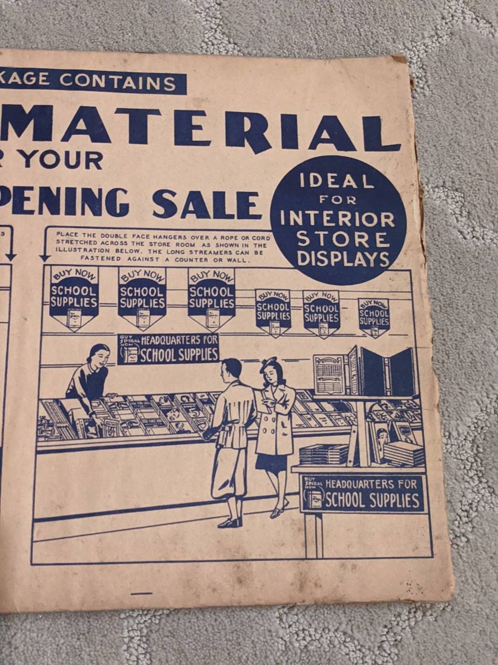 Original Vintage 1930's Spiral Notebook Buy Now School Supplies Store ...