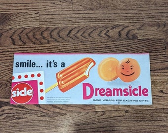 1966 Cool off Orange Popsicle Ice Cream Bar Sign Poster - Etsy