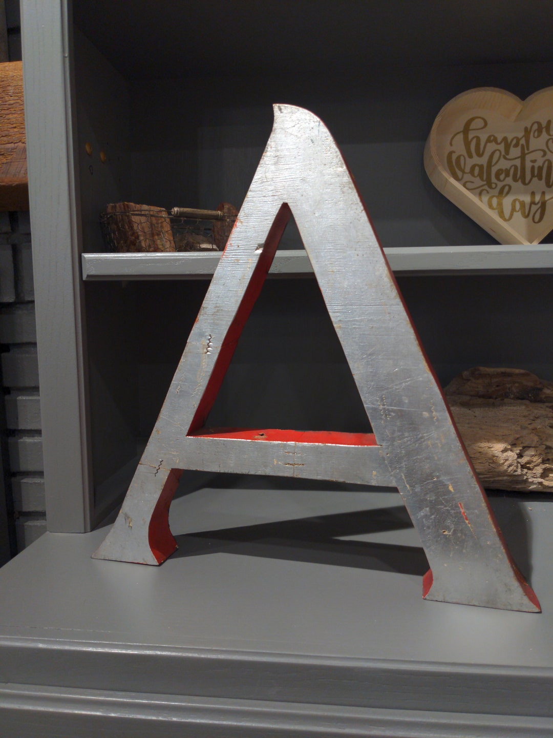 Large 18" A 1920's Billboard Letter Vintage Wood Sign - Old and ...