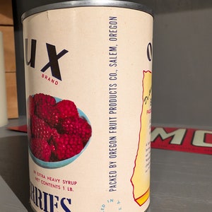 1960's Oregon Orelux Boysenberries Can Label on Can Oregon Fruit ...