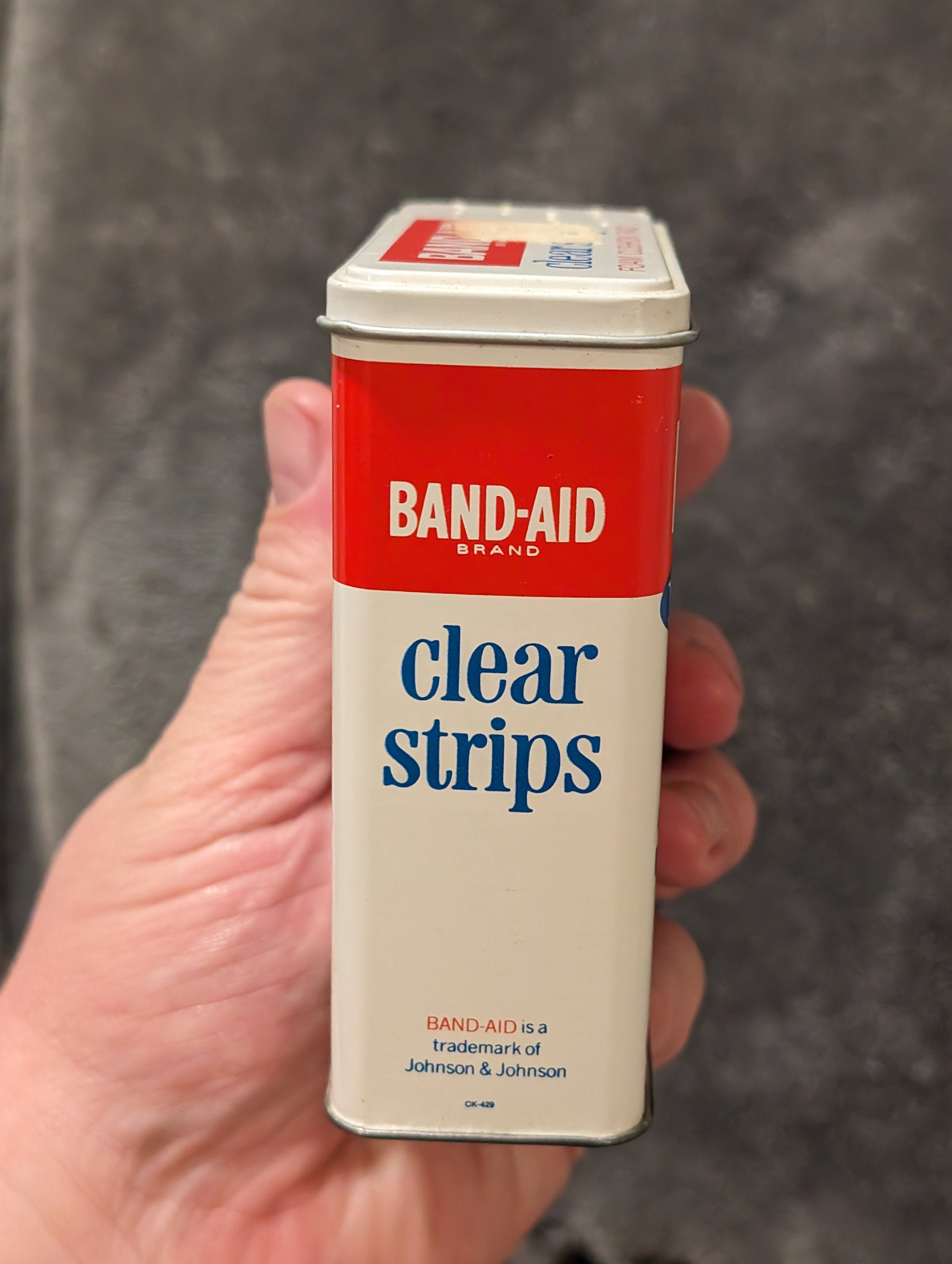 Original Vintage 1970s Band Aid Clear Plastic Strips Bandaids Tin ...