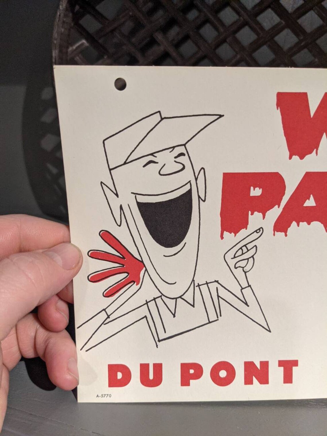 Original 1950's Dupont Paints WET PAINT Cardboard Sign | Etsy