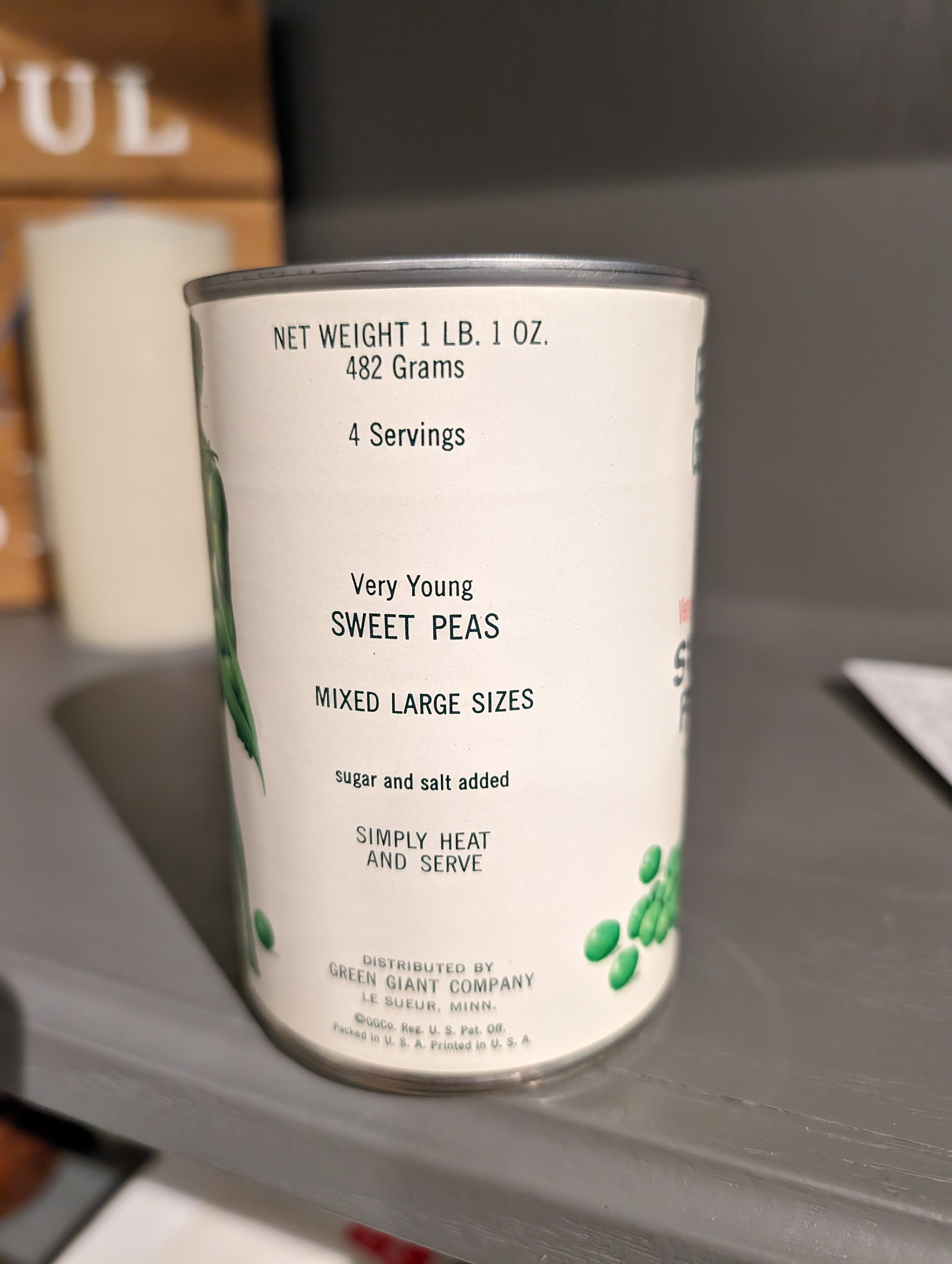 1960's Jolly Green Giant Peas Can Label on Can Original Vintage - Food ...