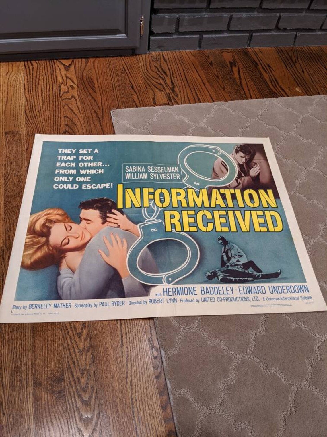 1962 Information Received Movie Original Display Movie Poster - Etsy