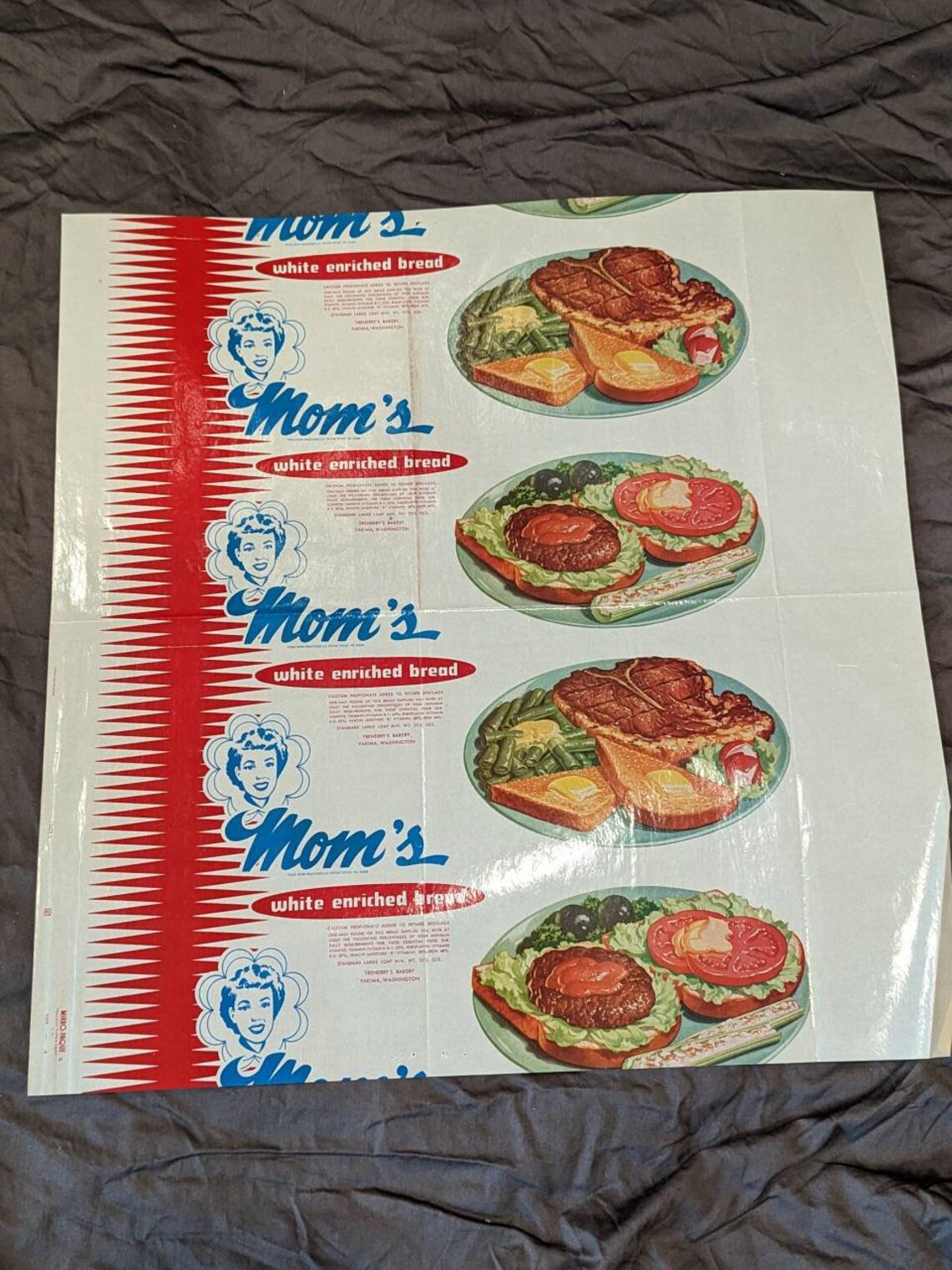 1940's-60's Vintage Bread Wrappers- Display Loaf - Bakery - Old ...