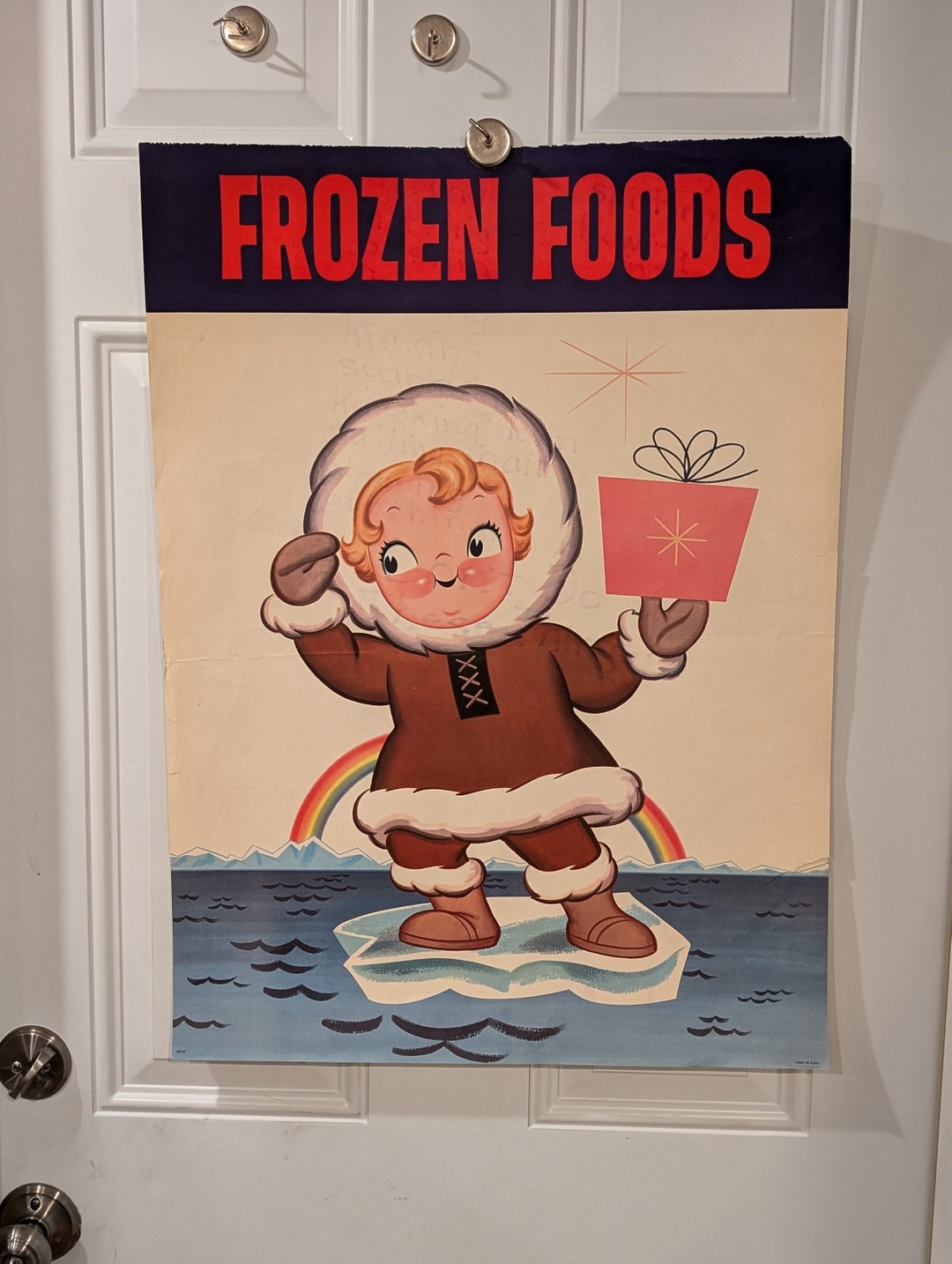Large 1960s 70s Campbells Kids Frozen Foods Department Grocery Store ...