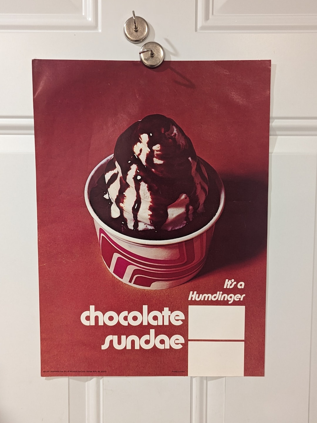 1970s Humdinger Drive in Chocolate Sundae Poster Fast Food - Etsy