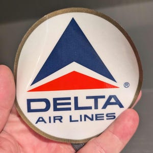 1990's Delta Airlines Airline Window Cling Signlabel - Old & Original ...
