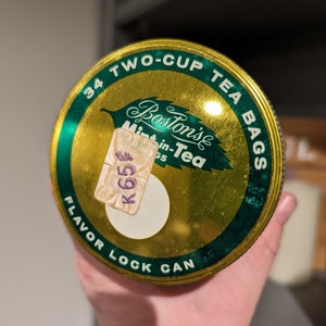 Vintage 1960s 70s Boston's Mint Tea Metal Can Iced Tea Old & Original ...