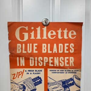 Vintage 1952 Gillette Razors Product Posters - Original Store ...