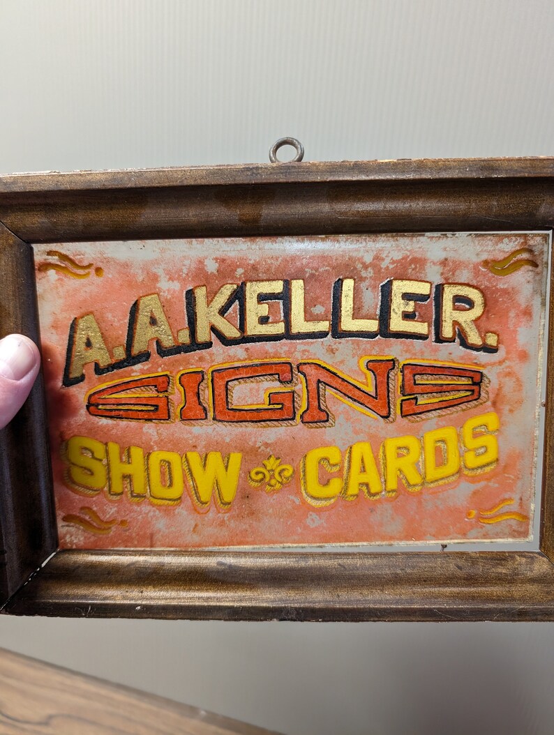 Old Original 1900's AA Keller Signs & Show Cards Cardboard Sign ...