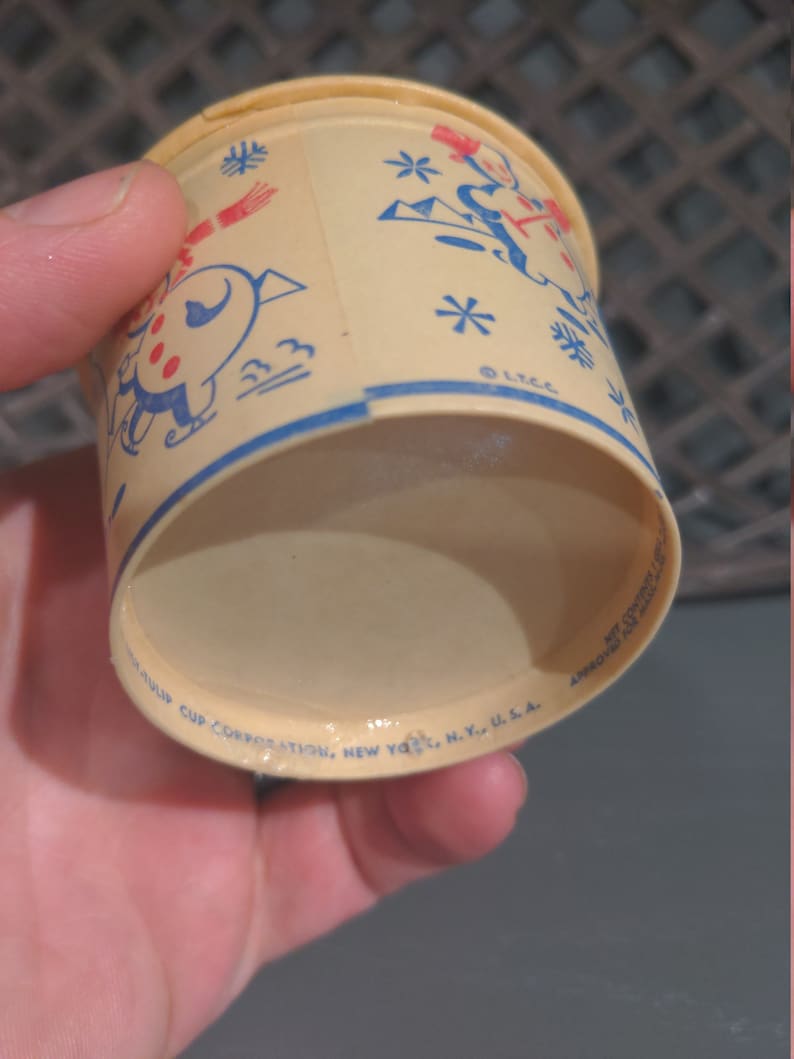 NOS 1940's Snowman Unknown Brand Ice Cream Sundae Cup - Old & Original ...
