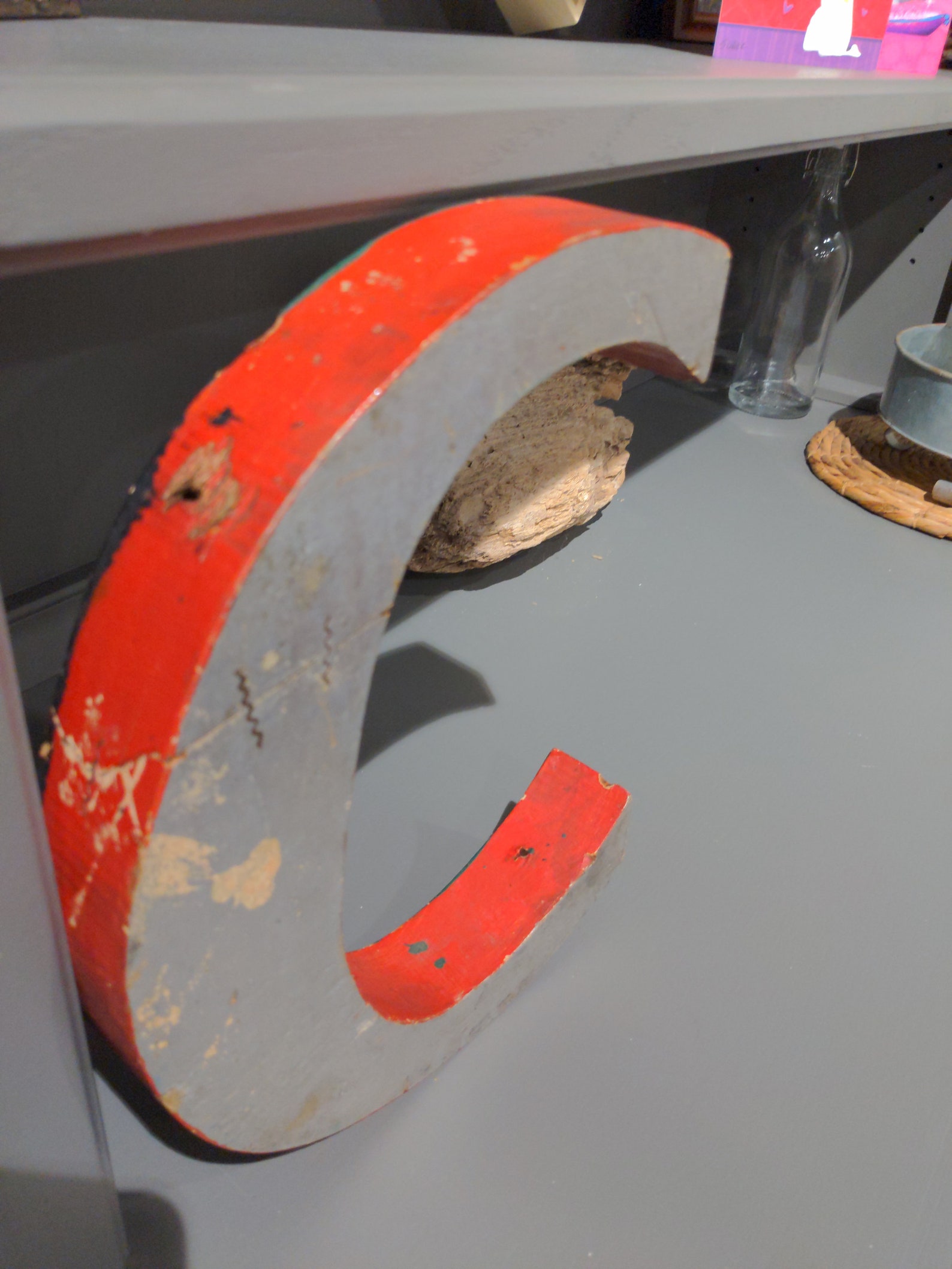 Large 12 C 1920's Billboard Letter Vintage Wood Sign - Etsy