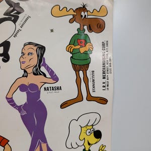 1960s Rocky & Bullwinkle Mr. Peabody Character Sheet - Old Original ...