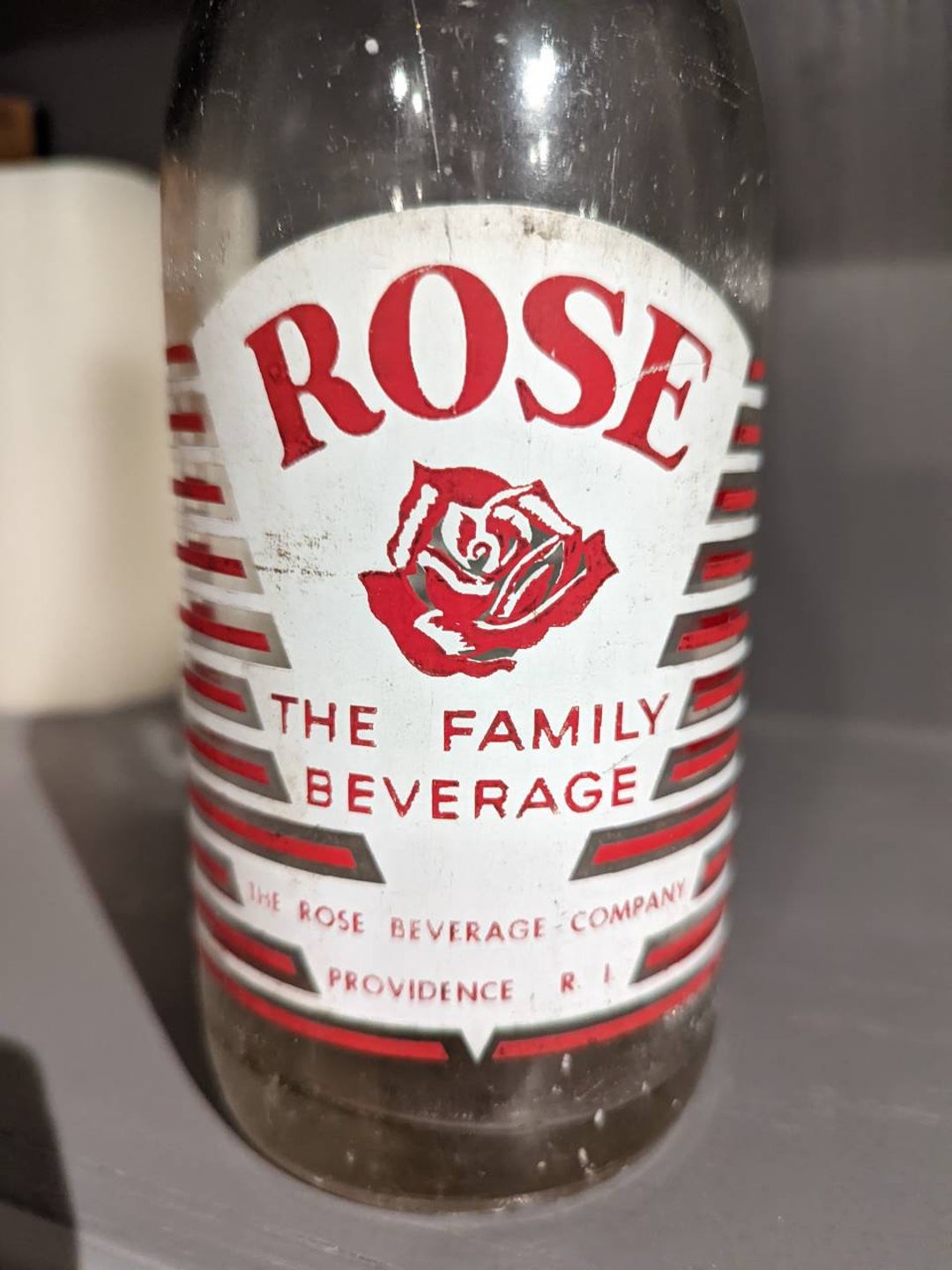 1960's Rose Beverages Soda Pop Bottle - ACL 28oz. Bottle Providence ...