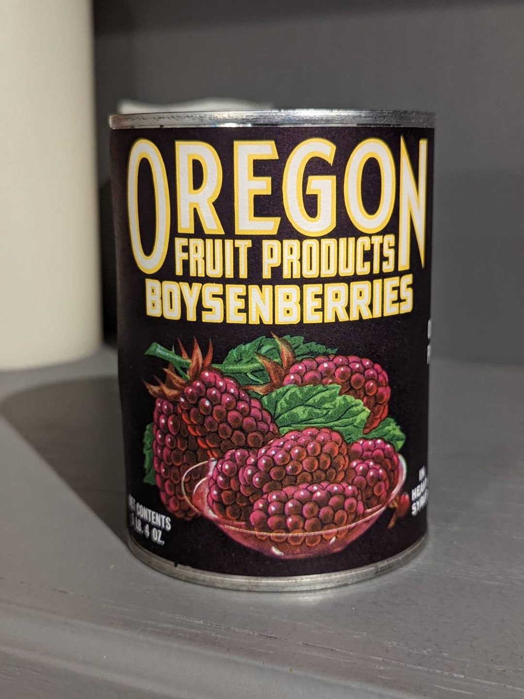 1940's Oregon Fruit Dark Boysenberries Pie Can Label on Can Original ...