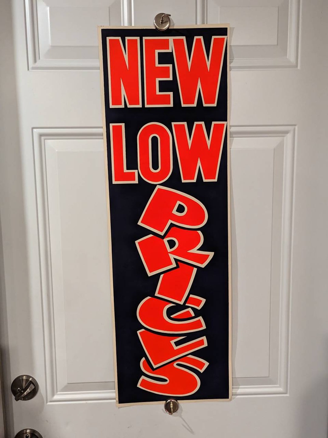 Original 1940s New Low Prices Shop Sign - Vintage Sign Poster - Etsy