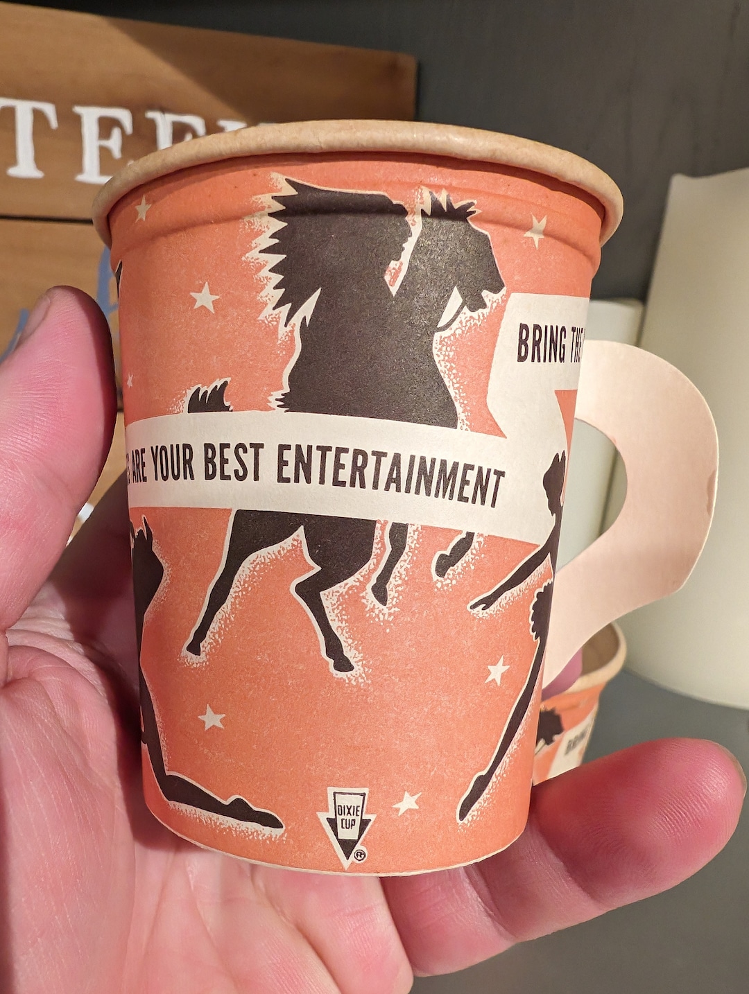 NOS 1940s 50s 60s Theatre Coffee Cup - Mira-glaze Dixie Cup Brand - Old ...