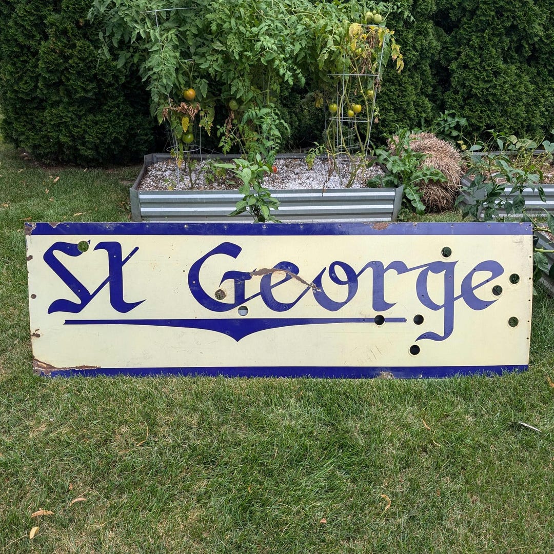 Original 1940s 50s St George Single Sided Porcelain Neon Sign - Vintage ...