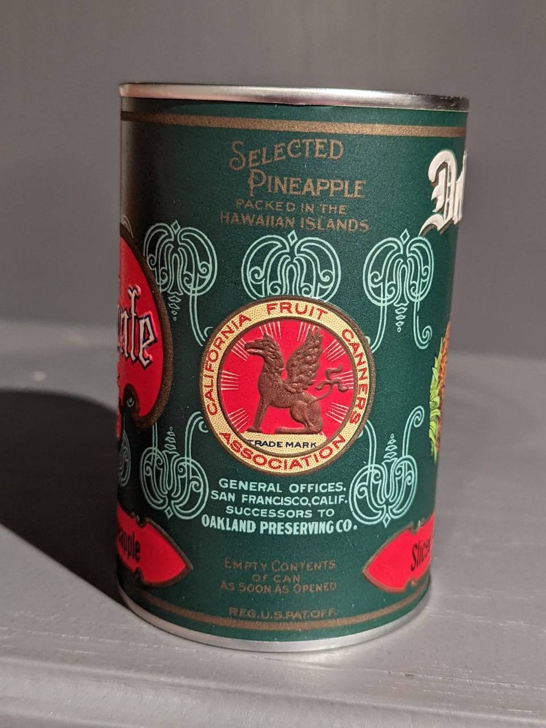 1910's Del Monte Hawaiian Pineapple Can Label on Can San - Etsy