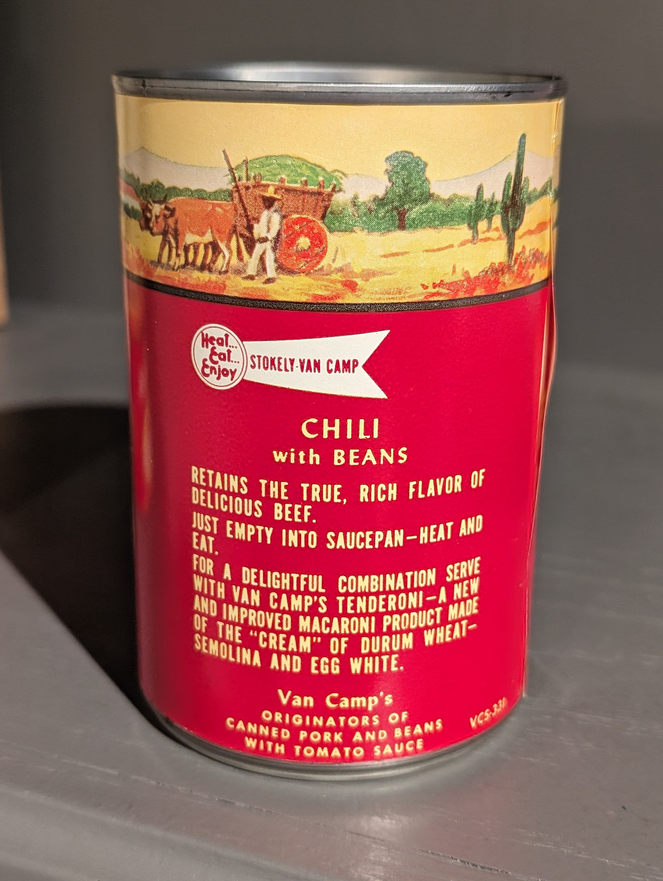 1960's Van Camp's Chili Can Label on Can - Original Vintage - Stokley ...