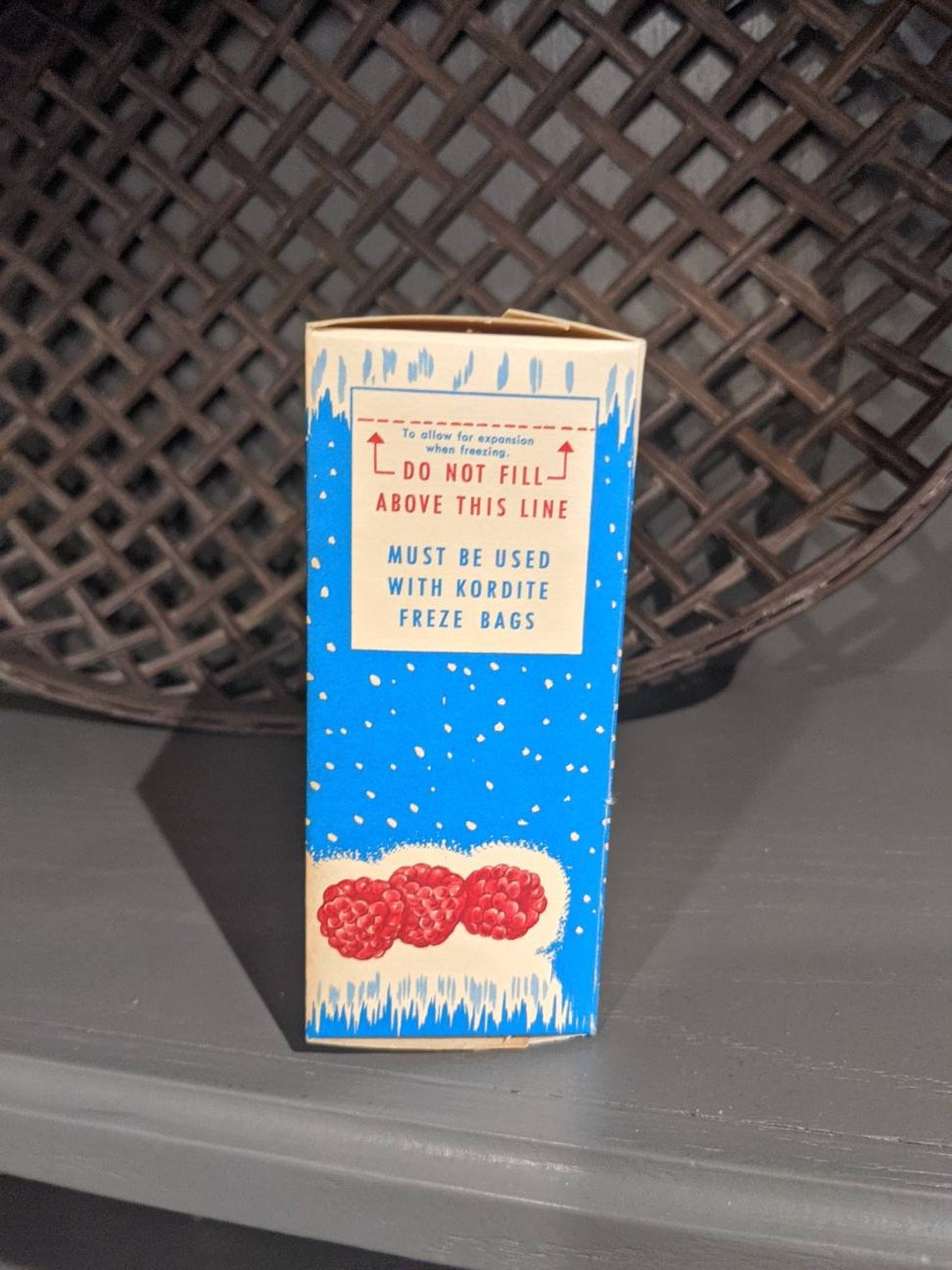 1960's Kordite Freeze Box Frozen Food Canning Fruit Old & Original ...