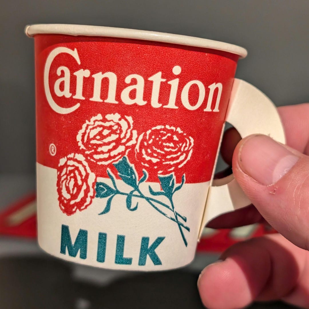 NOS 1950s 60s Carnation Milk Cup - Dixie Cup Brand - Old & Original ...