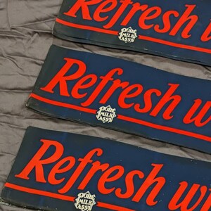 Original 1950's Pure Milk Refresh With Milk Sign Sticker - NOS New Old ...