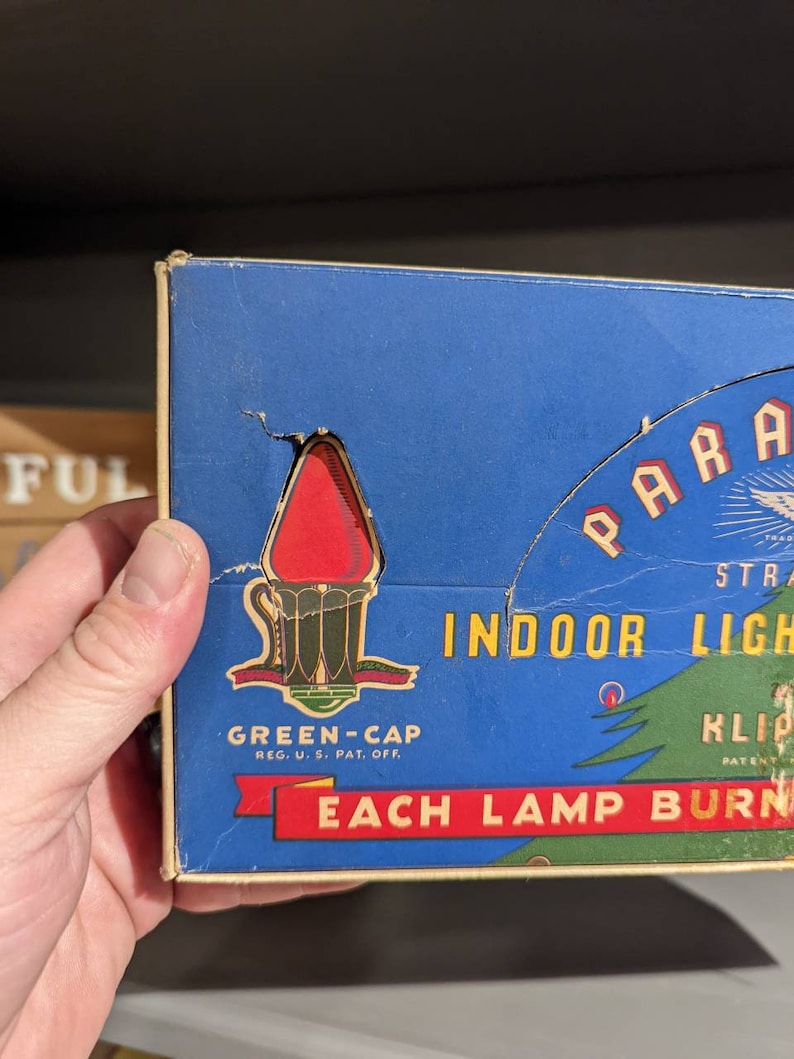Old & Original 1940's Paramount Christmas Lights Display Box - General ...