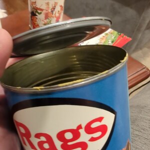 1960's Rags Brand Original Flavor Dog Food Can Label on Can Dated 1960 ...