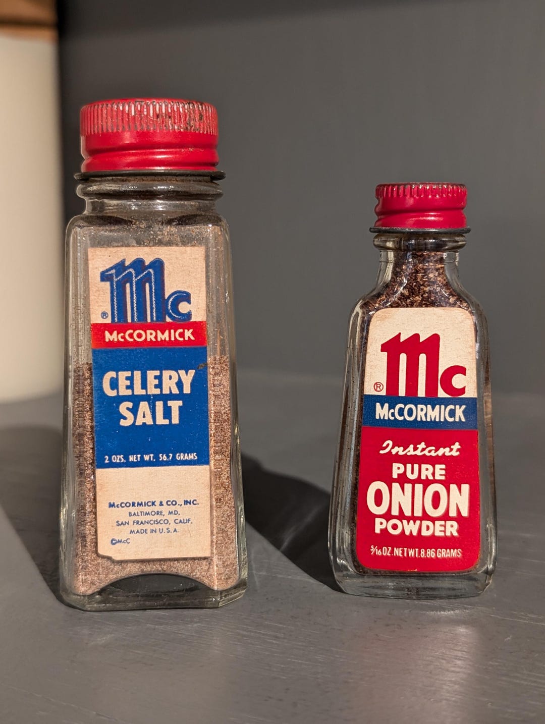 1960s Old & Original Mccormick Glass Bottle Spices CHOICE Celery Salt ...
