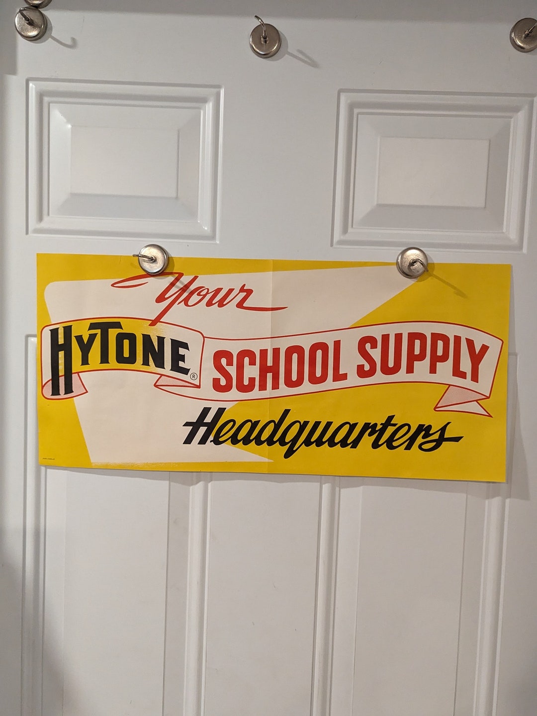 Original Vintage 1940s 50s Hytone School Supplies Store Window Display ...