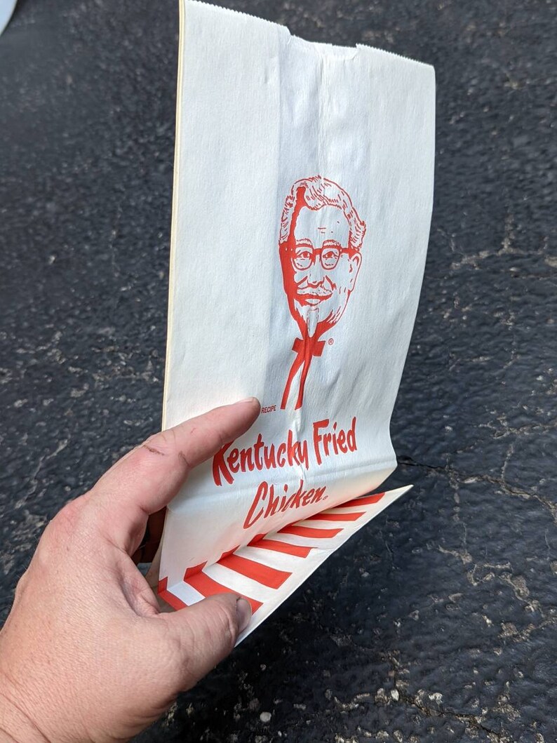 1970's Kentucky Fried Chicken Bag Sign Old Original KFC - Etsy