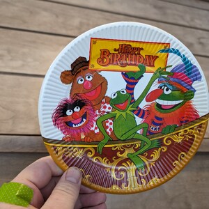 NOS 1978 the Muppets Happy Birthday Plate Themed Birthday Paper Plates ...