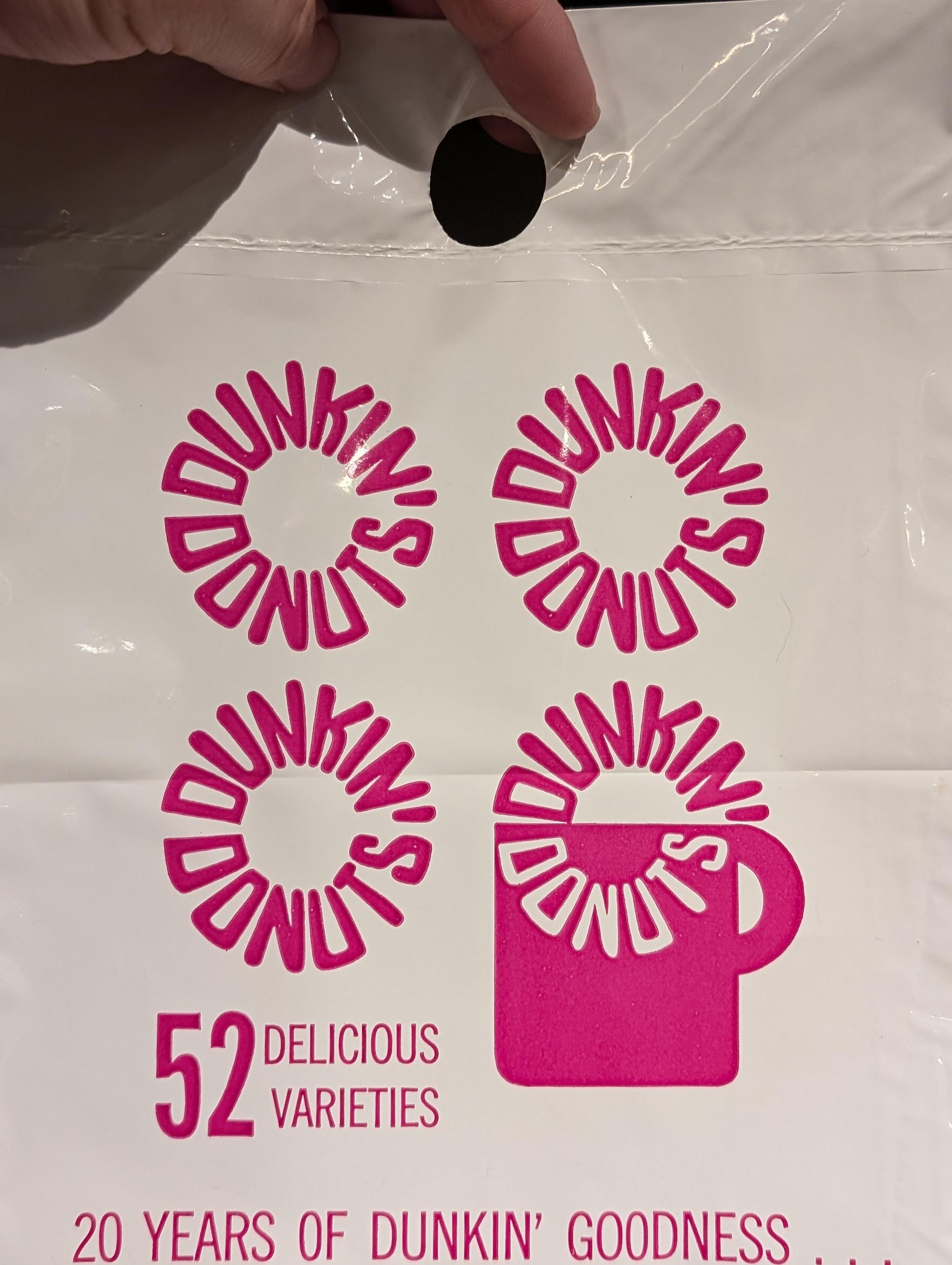 Original 1960s Dunkin Donuts Plastic Litter Bag Old & Original Sign - Etsy