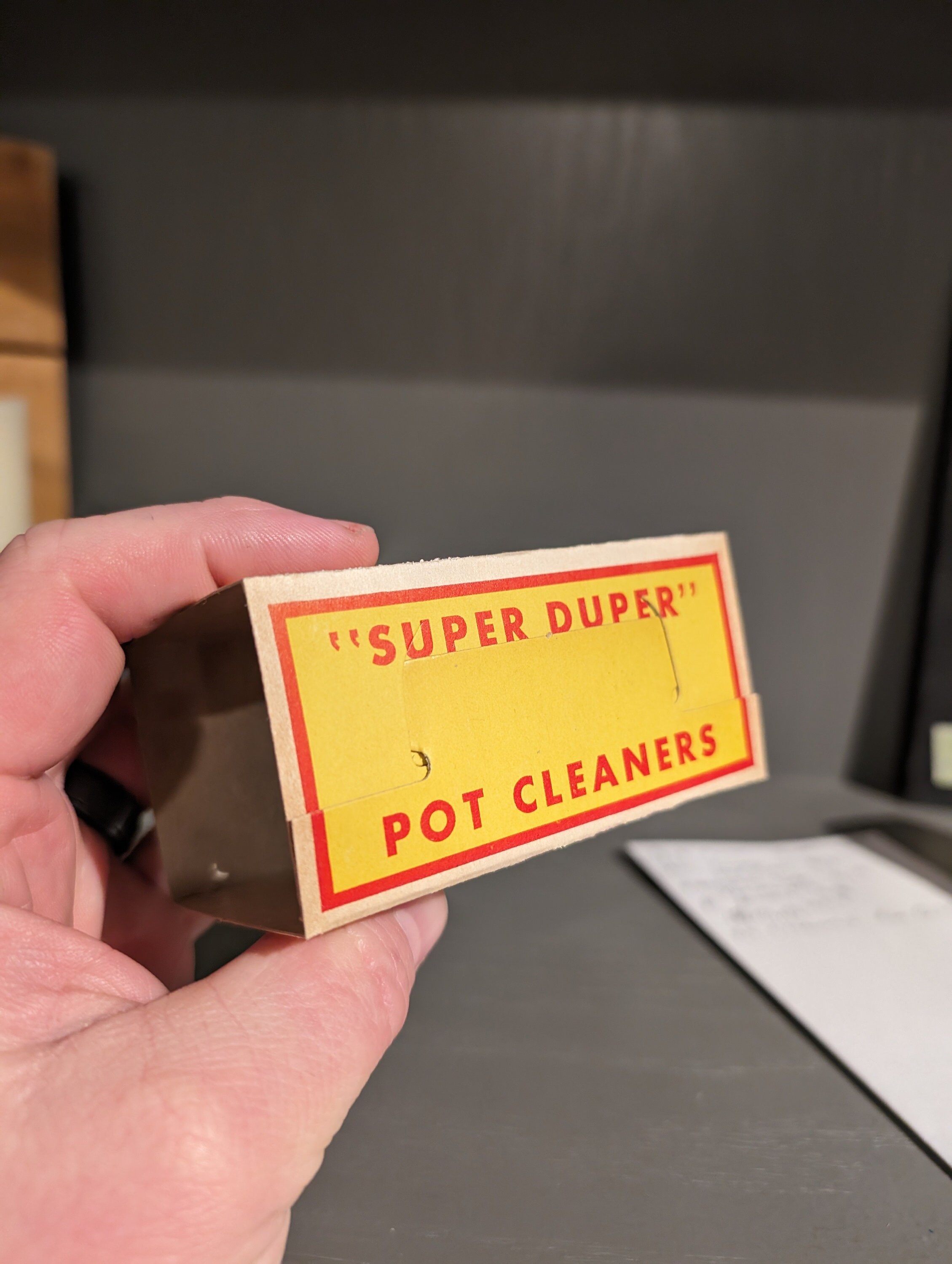Old & Original 40s 50s Super Duper Pot Scrubber - Steel Wool Box Only ...
