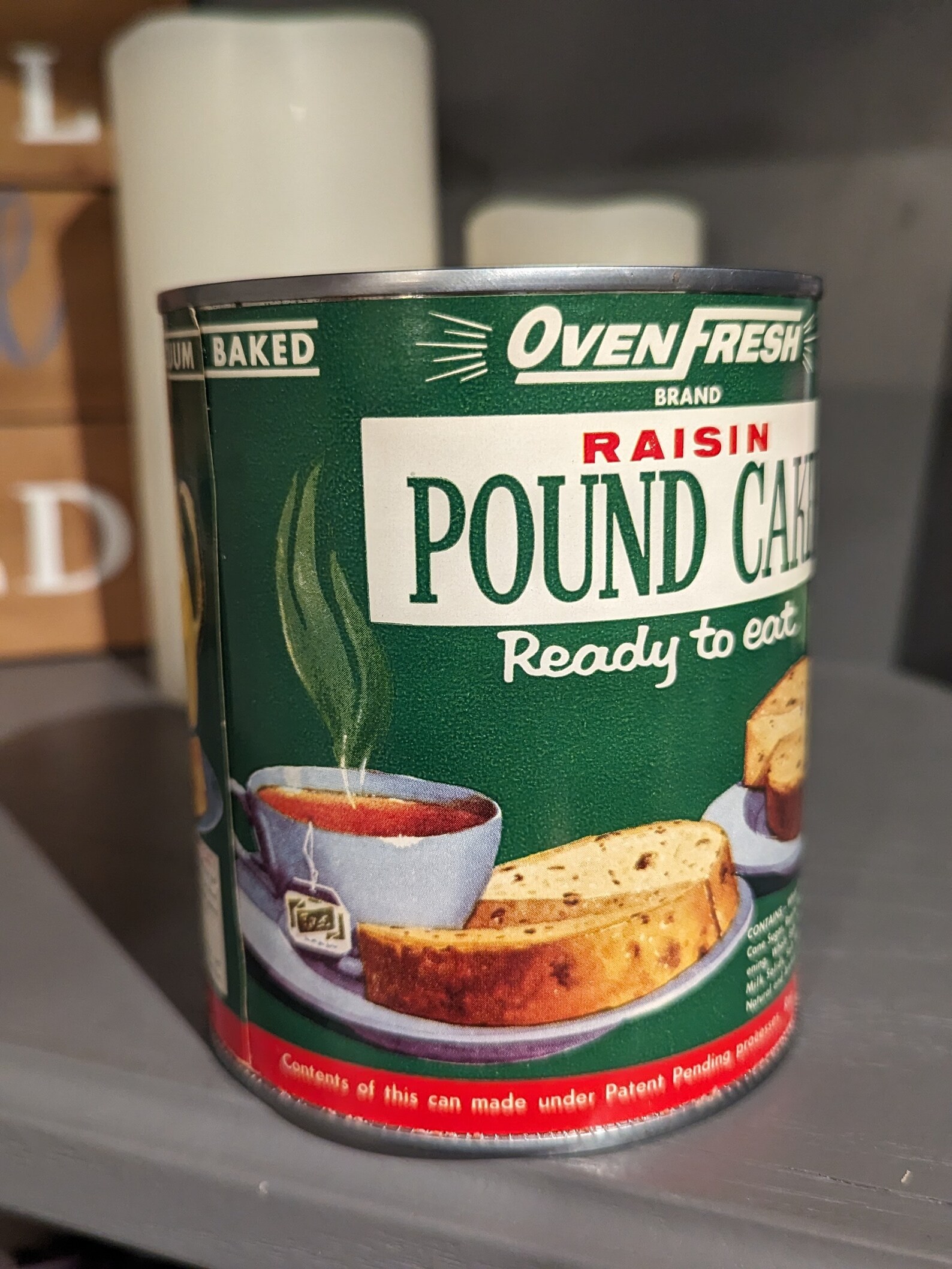 1950's Oven Fresh Raisin Pound Cake Can Label on Can Original Vintage ...
