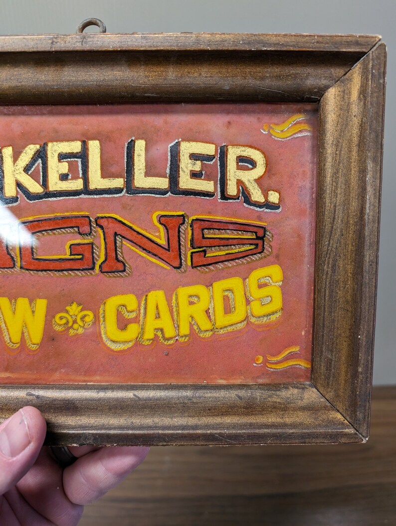 Old Original 1900's AA Keller Signs & Show Cards Cardboard Sign ...