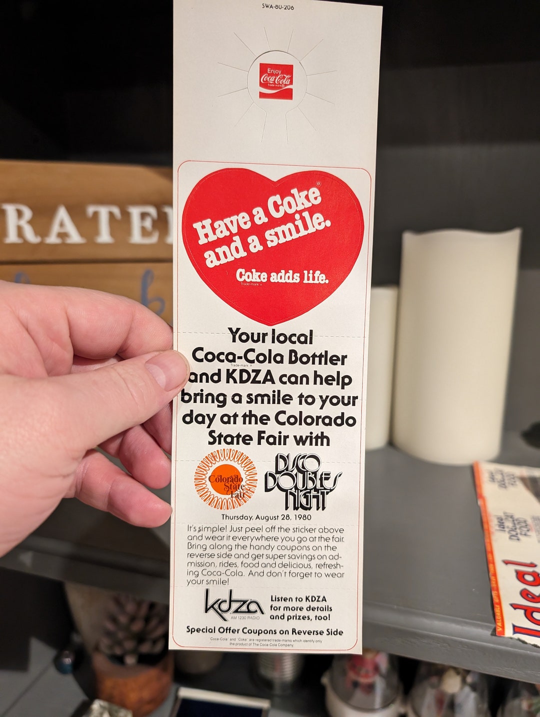 1980 Coke is Life Heart Shaped Sticker - Colorado State Fair - Old ...