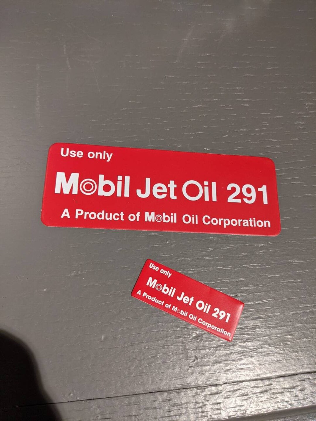 Pair of Modern Mobil Jet Oil 291 Metal Stickers Sign Aviation - Etsy