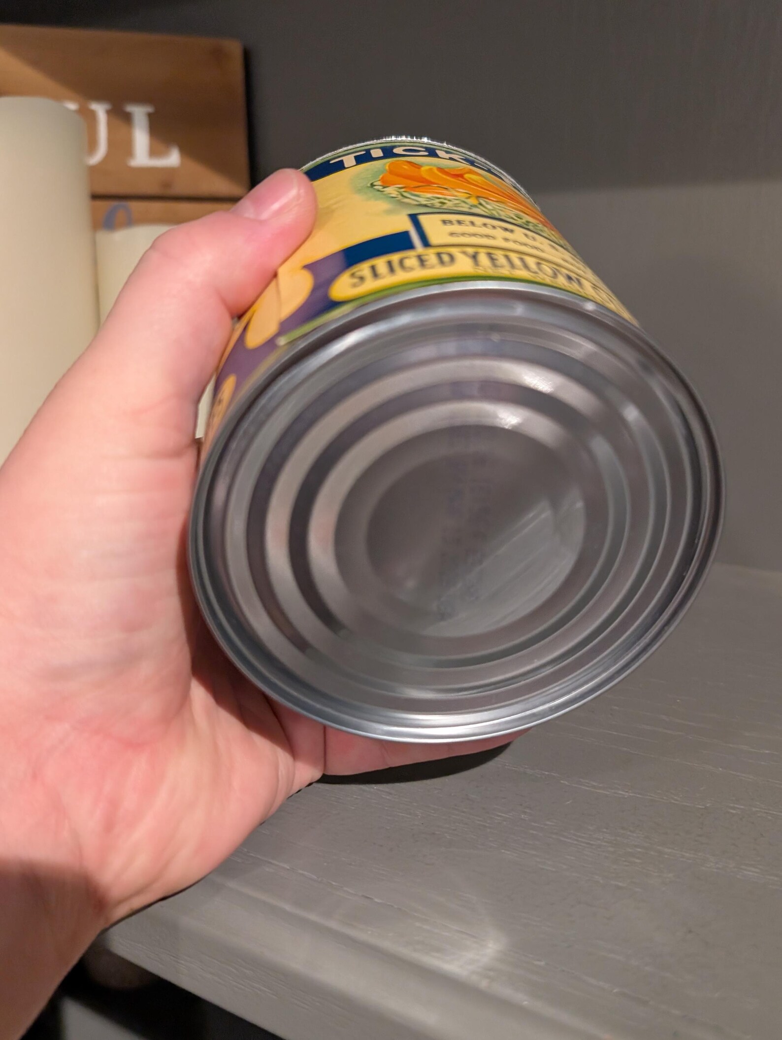 1920s 30s Tick Tock Brand Sliced Peaches Can Label on Can Original ...