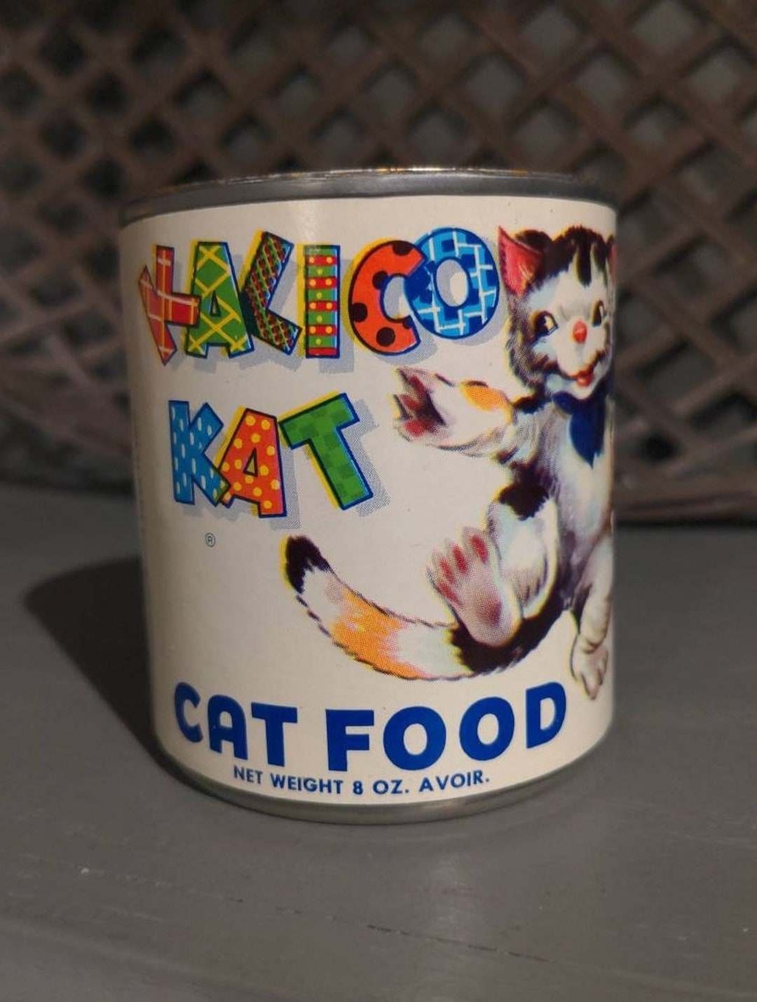 1960's Kalico Kat Cat Food Can Label on Can - National Pet Food ...
