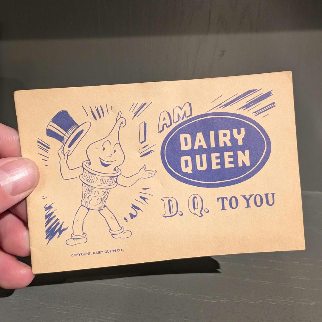 1950s Dairy Queen Introduction Booklet - Old & Original With Lots of ...