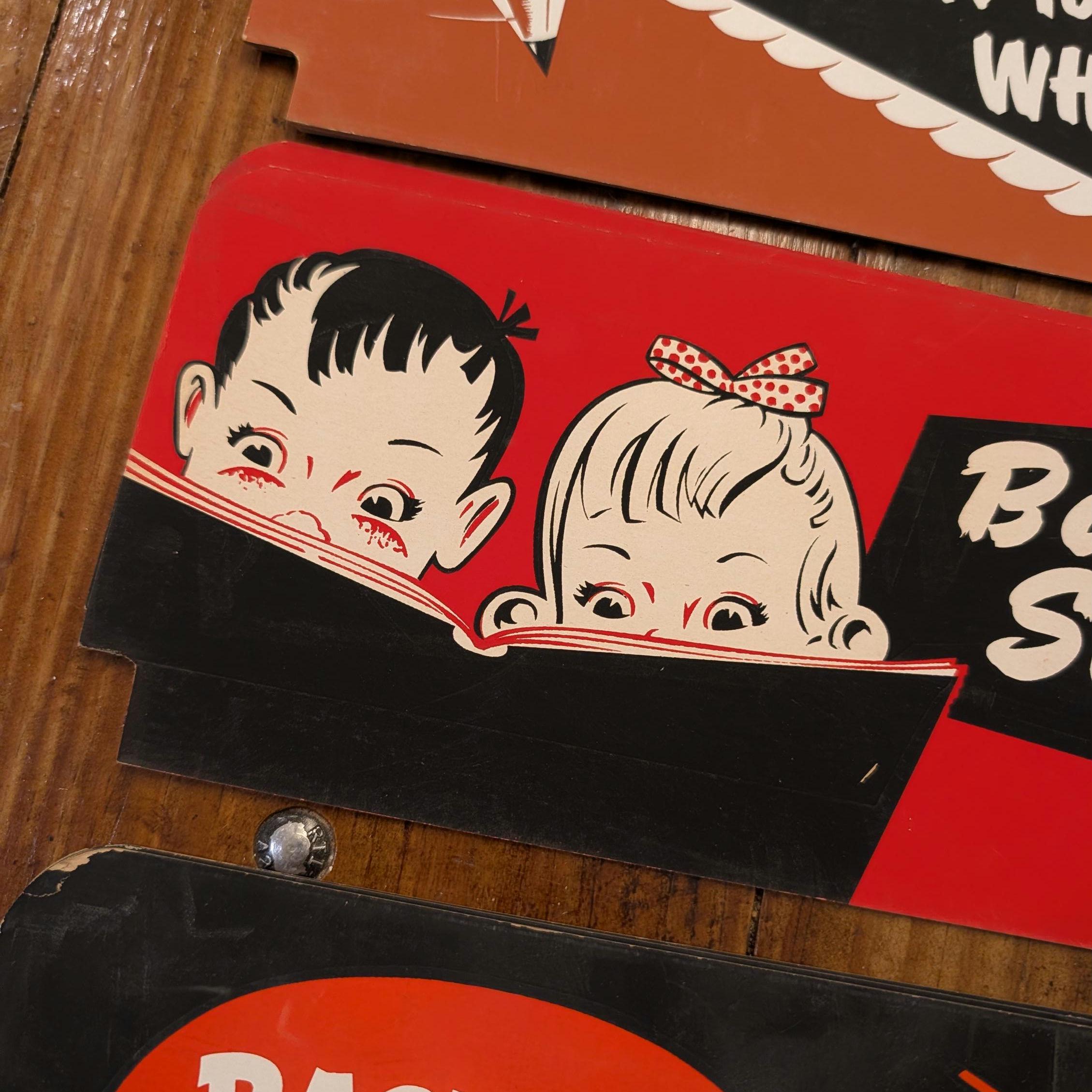 Original 1950s 60s Back to School Sale Vintage Price Sign Card - Double ...