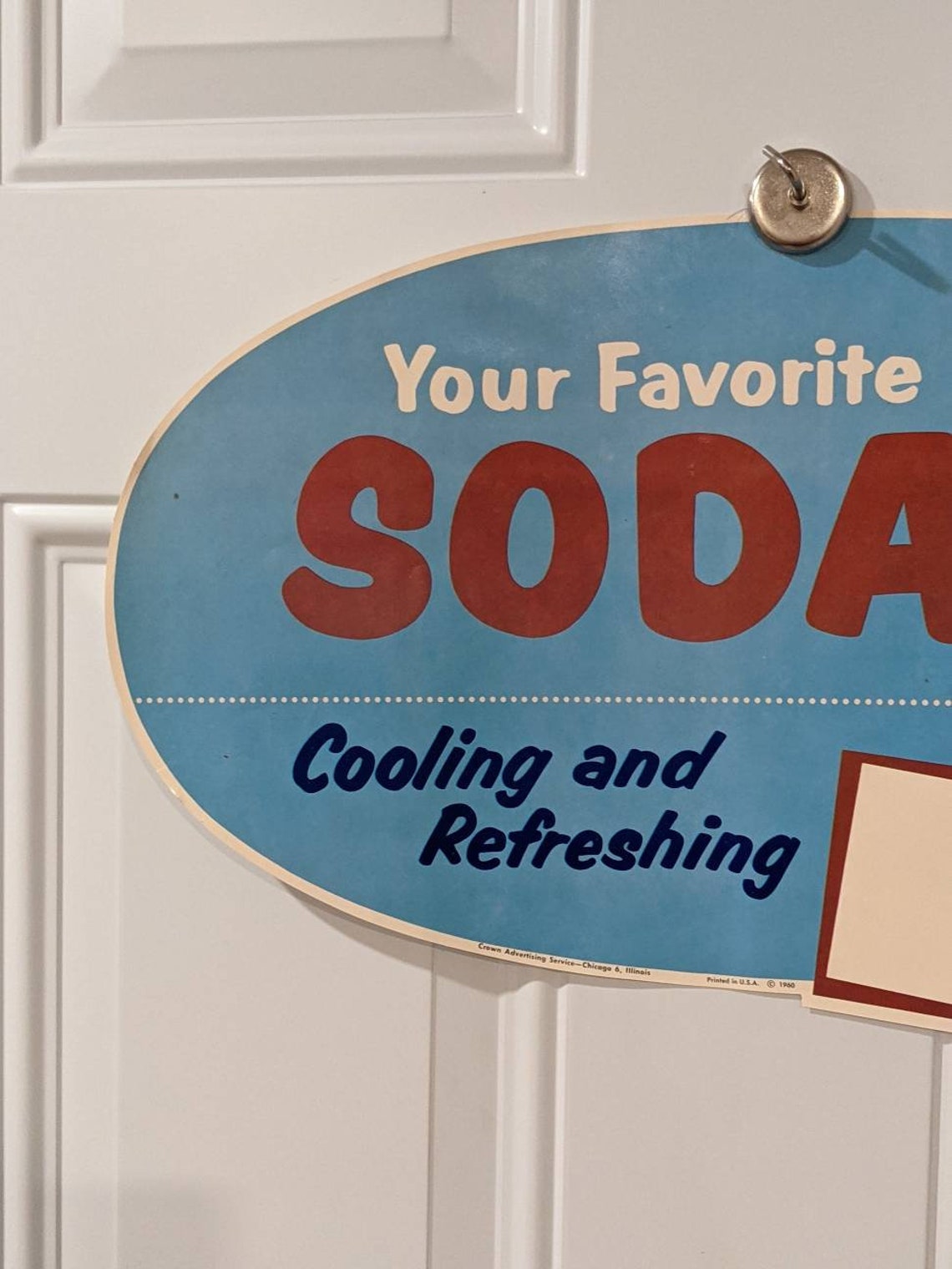 Large 1960 Original Vintage "freezer Fresh" Ice Cream Float Soda Sign ...