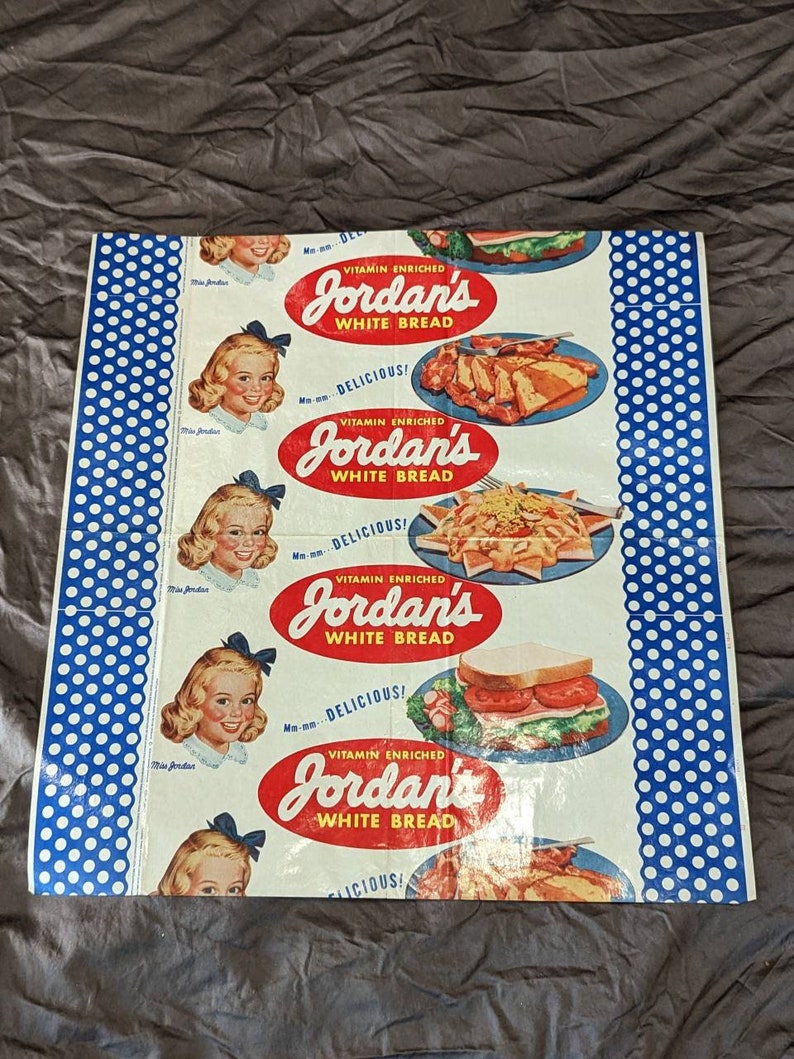 1940's-60's Vintage Bread Wrappers- Display Loaf - Bakery - Old ...