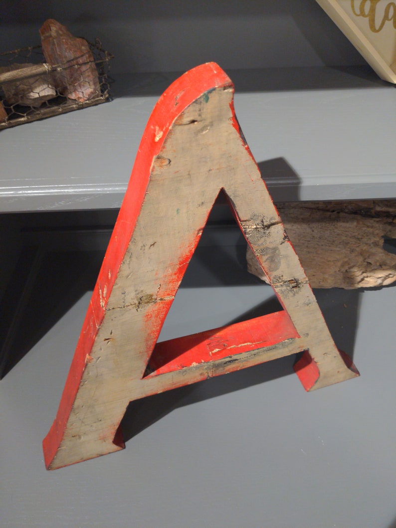 Large 18 A 1920's Billboard Letter Vintage Wood Sign - Etsy